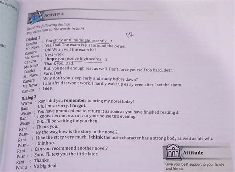 Answer The Following Questions Based On The Dialogs In Activity
