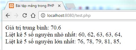 Bài tập về Array trong PHP