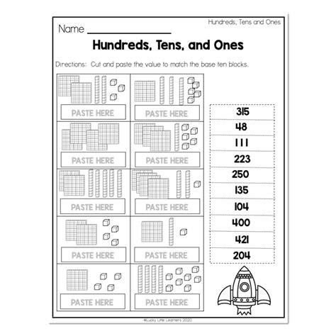 Place Value Worksheet Hundreds Tens Ones Practice