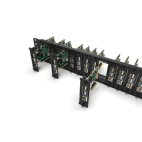 Myelectronics Raspberry Pi Rack Mount 19 Inch 2u To Mount 16 Units All Models B 1 4 Front