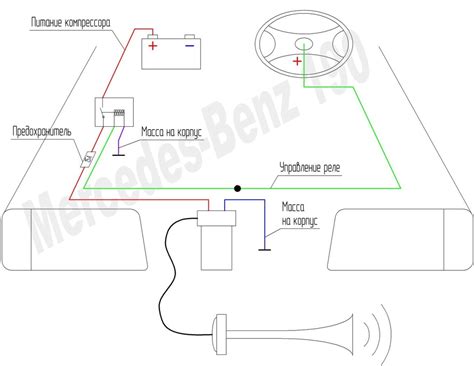 Схема пневмосигнала через реле