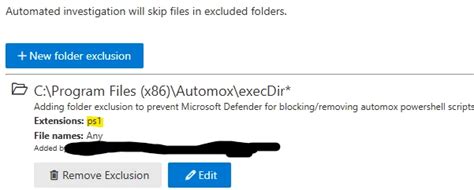 Automox Defender Exclusions Community