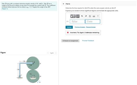 Solved Disk D Turns With A Constant Clockwise Angular