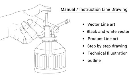 Product Vector Line Art Instruction Line Drawing Legiit