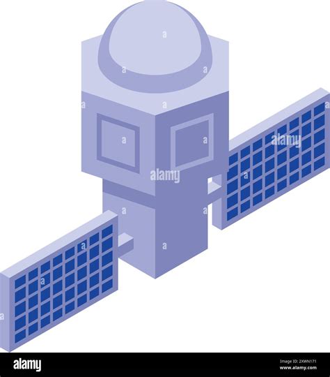 Space Satellite With Solar Panels Orbiting Around Earth Collecting Data