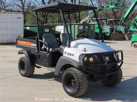 2010 Bobcat 2200 4wd 4x4 Diesel Utility Cart Atv Power Dump Bed Utv Kubota