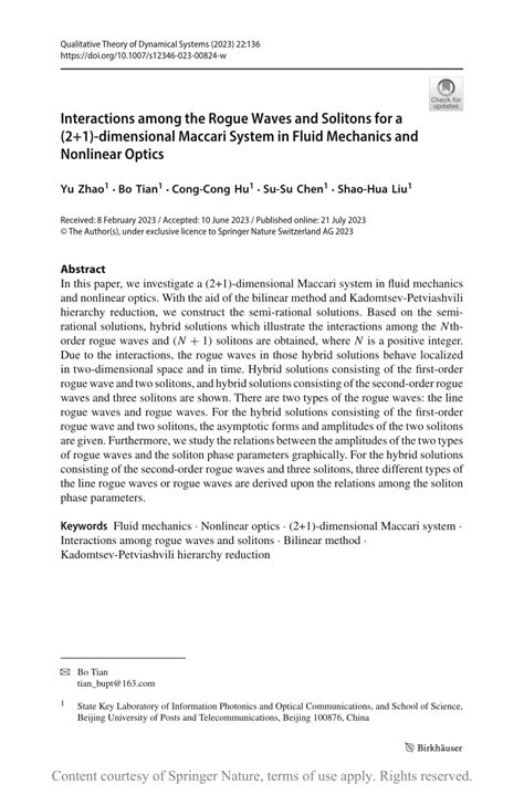 Interactions Among The Rogue Waves And Solitons For A 21 Dimensional Maccari System In Fluid