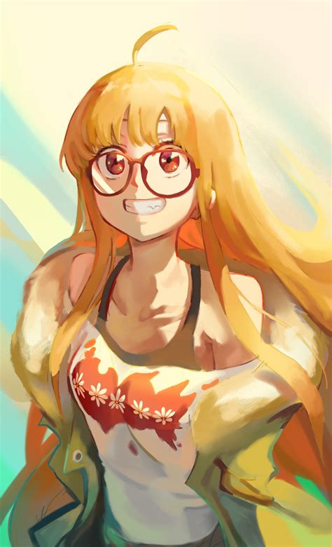 Safebooru 1girl Absurdres Ahoge Black Tank Top Breasts Commentary Fur