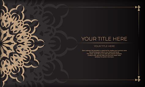 고급스러운 패턴으로 인쇄 가능한 초대 카드를 디자인하기 위한 템플릿입니다 그리스 장식과 디자인장소가 있는 블랙 배너 검은색에 대한 스톡 벡터 아트 및 기타 이미지 Istock