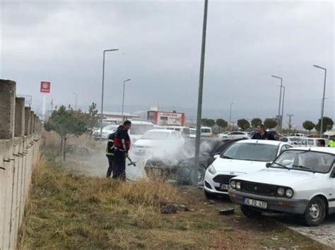 Kars ta Otomobilde Yangın