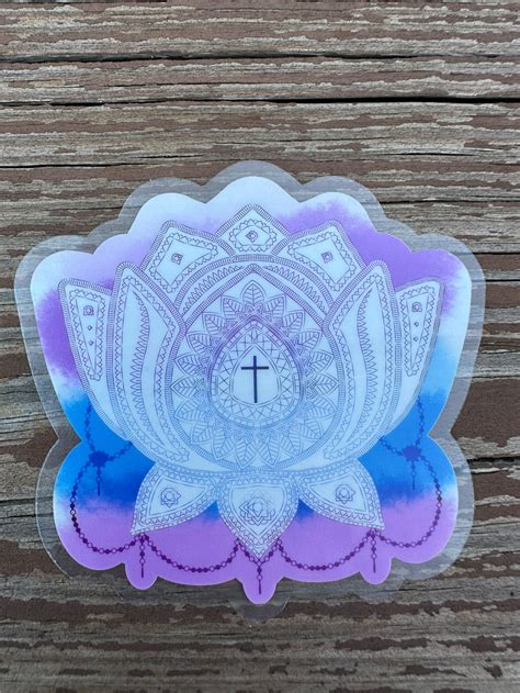 Lotus Sticker Clear Sticker With Intricate Designs On The Pedals As