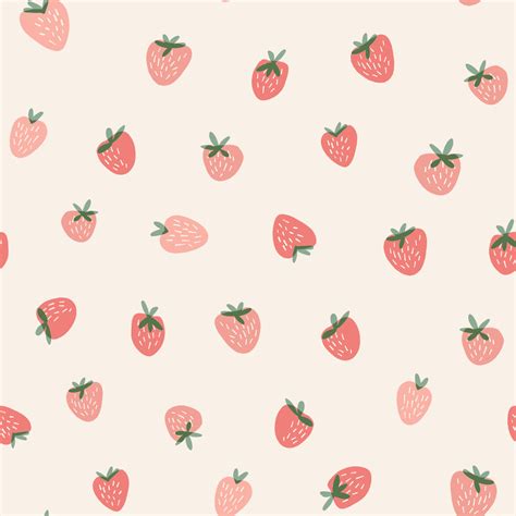 Strawberries And Cream Peel And Stick Removable Wallpaper Love Vs Design