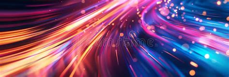 Explore The World Of Dynamic Abstract Light Streaks With Vibrant Colors And Futuristic Patterns