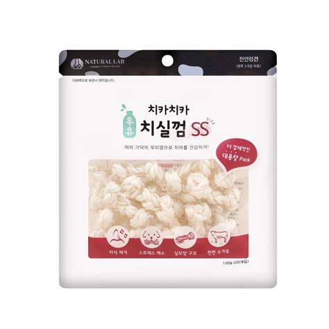 네츄럴랩 치카치카 우유 치실껌 Ss 20개입 강아지대통령