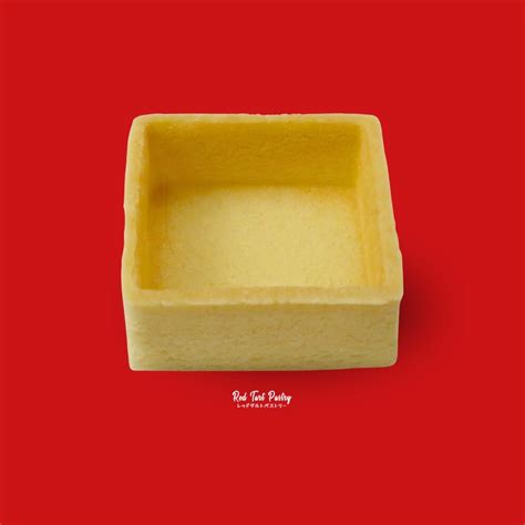 41mm Square Straight Edge Mini Tartlet Red Tart Pastry