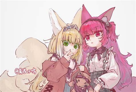 Suzuran Shamare And Morte Arknights Drawn By Juhuaxiaoji Danbooru