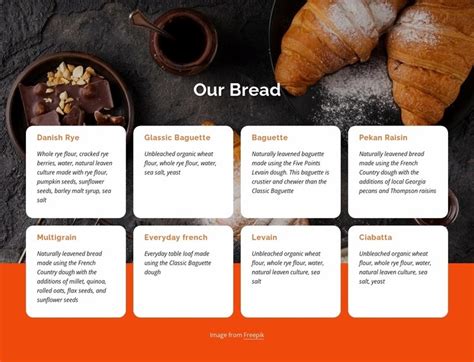 Baking Good Bread Is An Art Html Code Example By Nicepage
