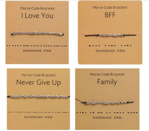 Morse Code Bracelets Secret Message Jewelry