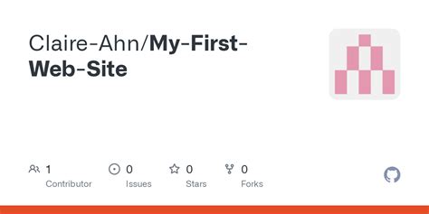 GitHub Claire Ahn My First Web Site