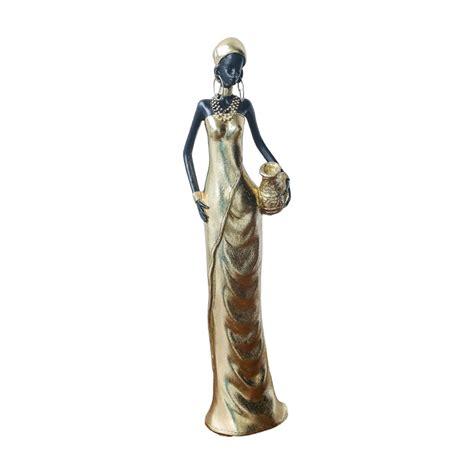 Aooower Handcrafteds African Black Woman Resins Figurine For Unique