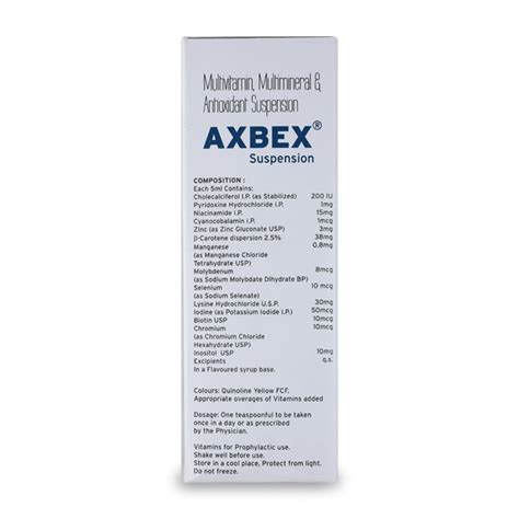 Buy Axbex Suspension 100ml Online At Upto 25 Off Netmeds