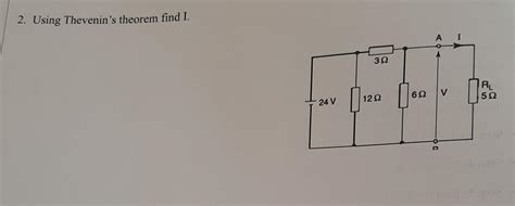 Solved Using Thevenin S Theorem Find I Chegg