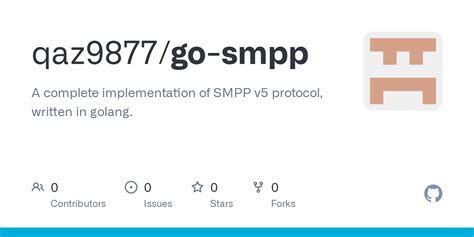 github qaz9877 go smpp a complete implementation of smpp v5 protocol