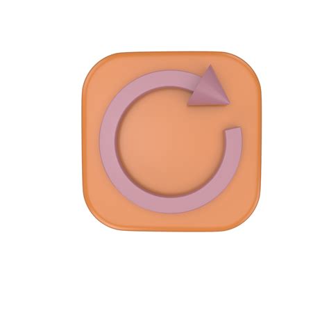 Minimal 3d Illustration Icon Rotate Right Reload Refresh Arrow