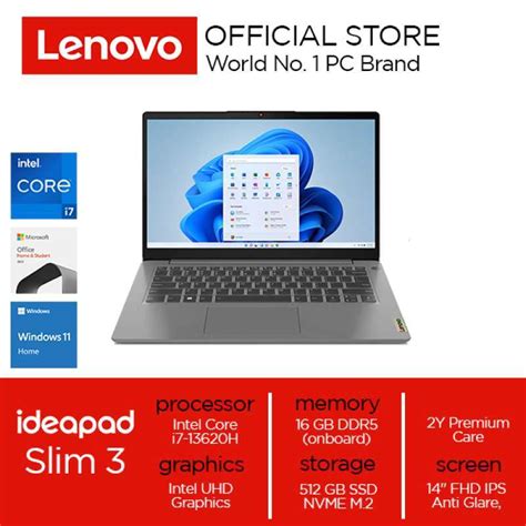 Promo Lenovo Ideapad Slim 3 14irh8 Core I7 13620h 16gb 512gb W11 Ohs