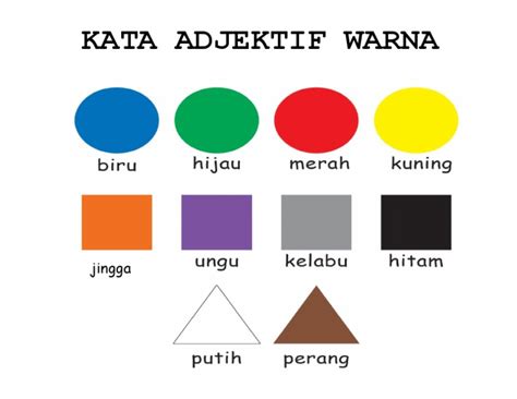 Latihan Kata Adjektif Warna Tahun Kata Adjektif Onlin