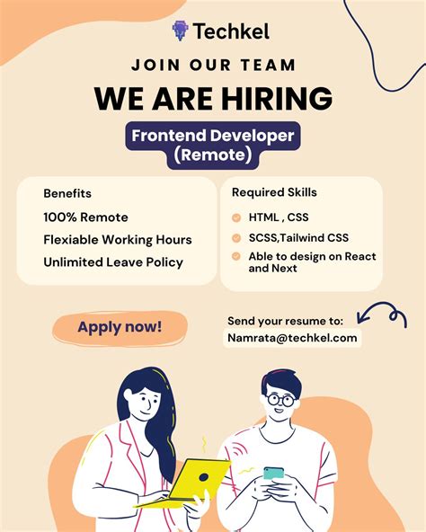 Hiring Frontenddeveloper Reactjs Nextjs Remotejobs Techkel Webdevelopment Jobopportunity