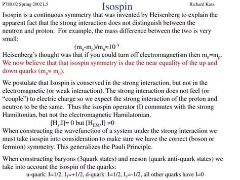 Ppt Isospin Powerpoint Presentation Free Download Id817247