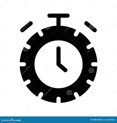 A Circular Timer Symbolizing Time Management Or Countdowns Vector Illustration Cartoondealer