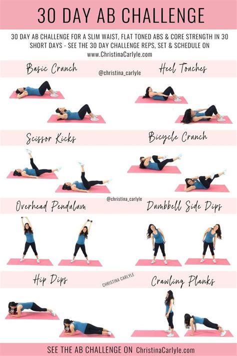 30 Day Ab Challenge For Flat Toned Abs And Core Strength Gezondheid