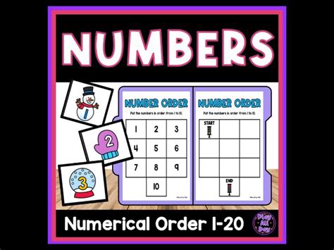 Winter File Folder Activities Numbers 1 To 20 Numerical Order