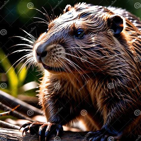 Castor Animal Salvaje Que Vive En La Naturaleza Parte Del Ecosistema