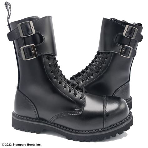 Grinders Camelot 9" Leather Steel Toe Boots (Black)