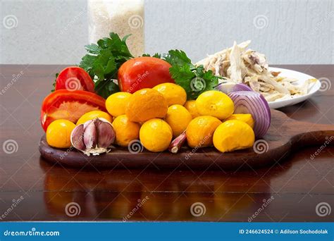 Pequi Fruit Caryocar Brasiliense Brazilian Fruit Cerrado Biome Stock