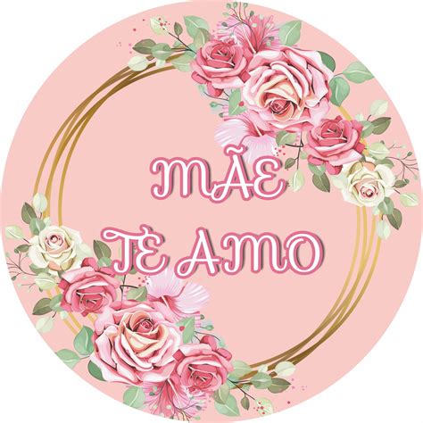 Painel Redondo Lona Feliz Dia Das Mães 100x100cm Elo7