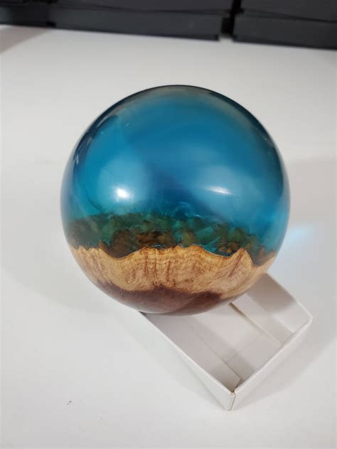 Beautiful 35 Resin Sphere And Wood Decor Hybrid Sphere Burl And