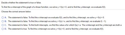 Solved Decide Whether The Statement Is True Or False To