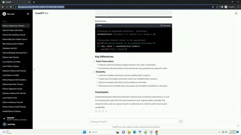 Ordered Vs Unordered Python Youtube