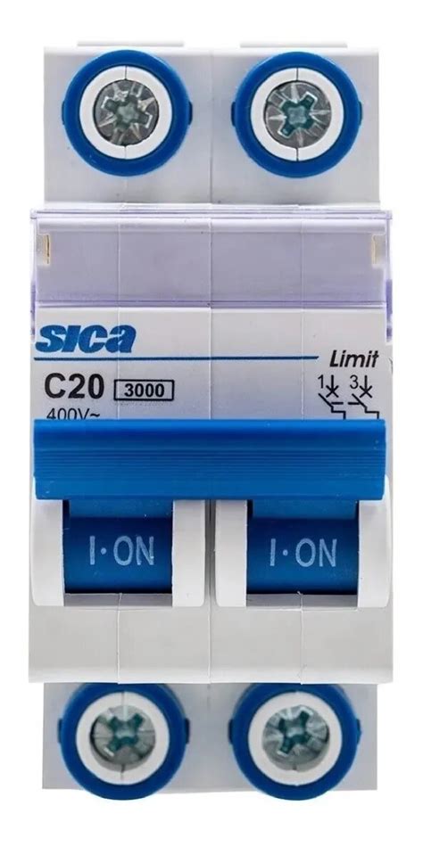 Llave Térmica 20 Amp Termomagnética Bipolar Sica 2x20 Dps Digital