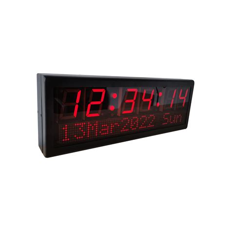 Red Ntp Poe Clocktime Text Displaywhite Metal Case Buy Ntp Clock