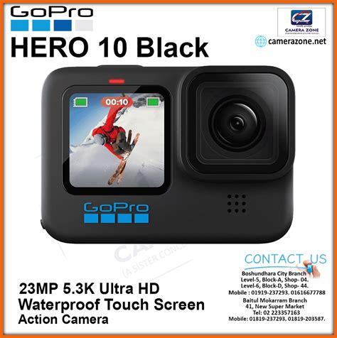 GoPro HERO Black MP K Ultra HD Waterproof Touch Screen Action Camera