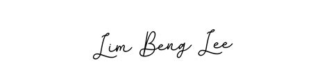 89 Lim Beng Lee Name Signature Style Ideas Free Autograph