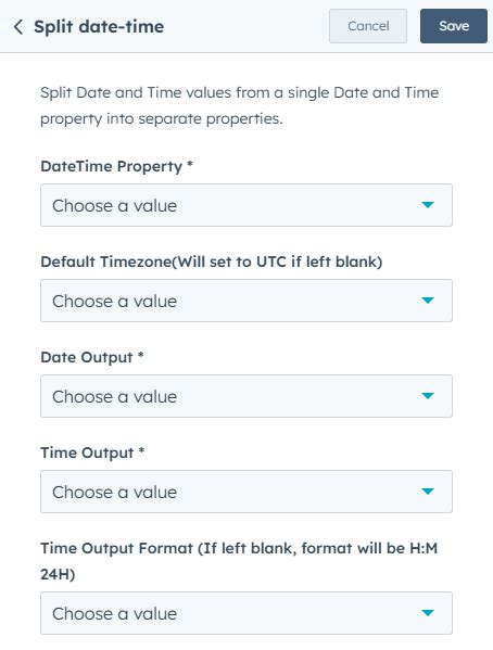 What Does The Split Date Time Action Do