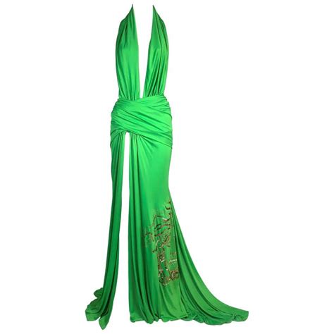 Ss 1995 Atelier Gianni Versace Runway Sheer Ivory Nylon Beaded Gown