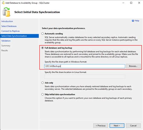 Add Sql Databases In An Existing Availability Group