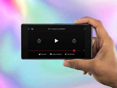 Placeit Mockup Of A Floating Android Phone Over A Transparent Background